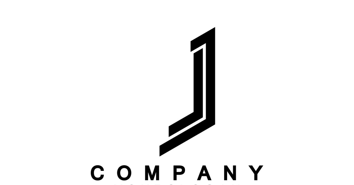 J initial letter logo vector v26 #353994 - TemplateMonster