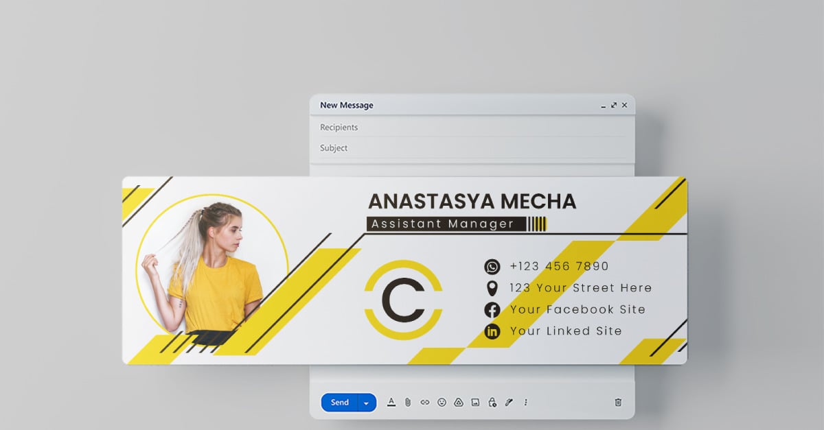 Email Signature Style Design Post #354046 - TemplateMonster