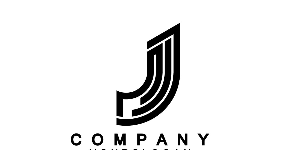 J initial letter logo vector v36 #354003 - TemplateMonster