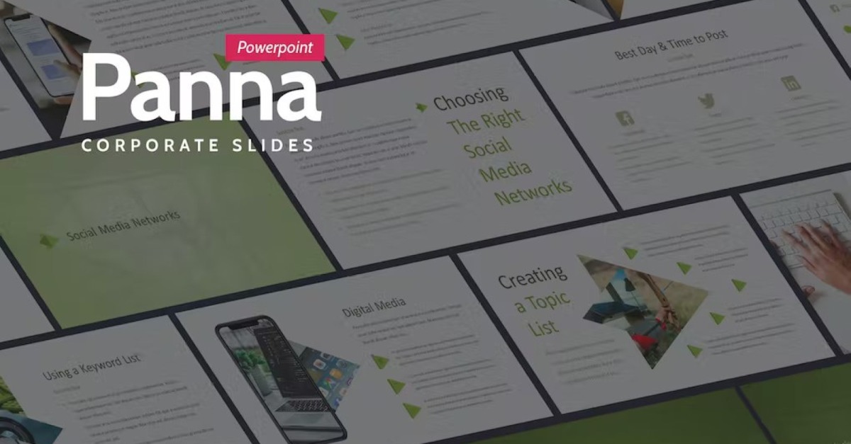 Panna - Taze ve Basit Powerpoint #354195 - TemplateMonster