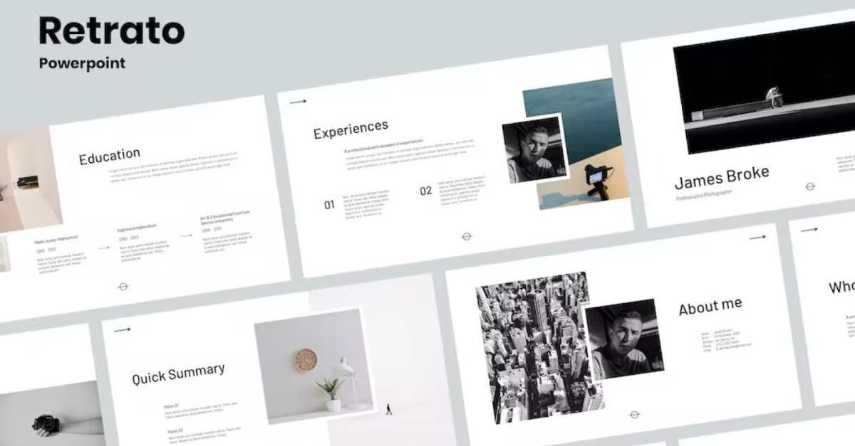 Curriculum personale CV Powerpoint #354214 - TemplateMonster