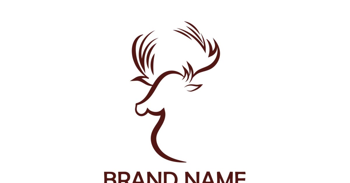 Création de logo créatif de cerf - Marque - TemplateMonster