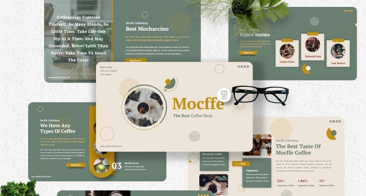 Mocffe - Coffee Shop Powerpoint Template - TemplateMonster