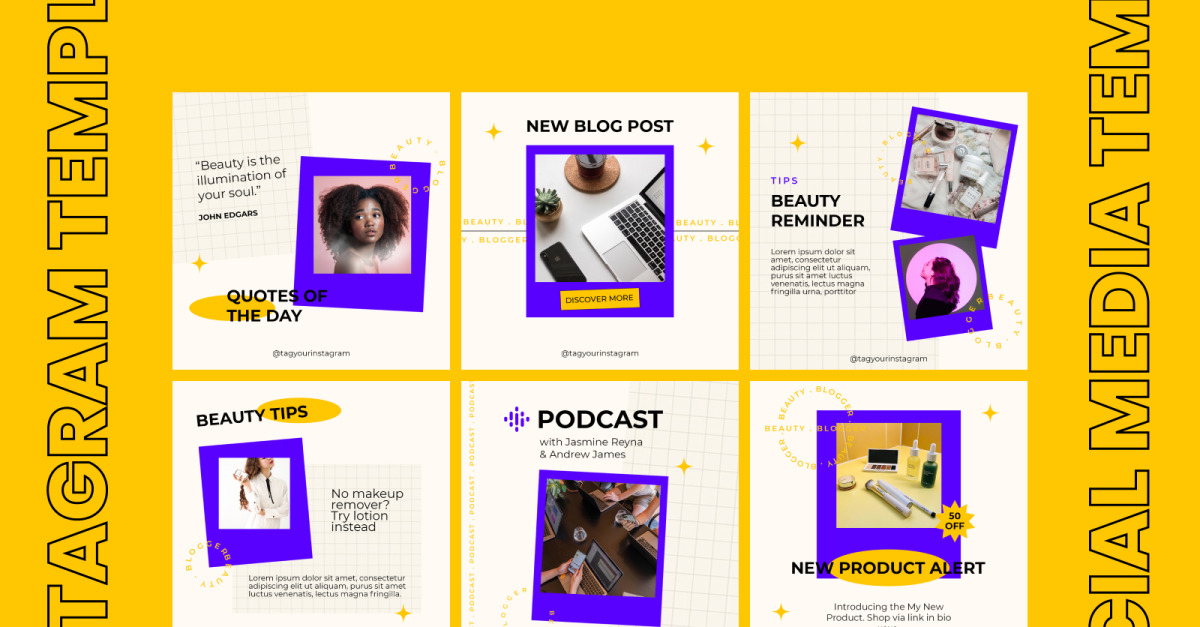 Beauty Blogger Instagram Post Template - TemplateMonster