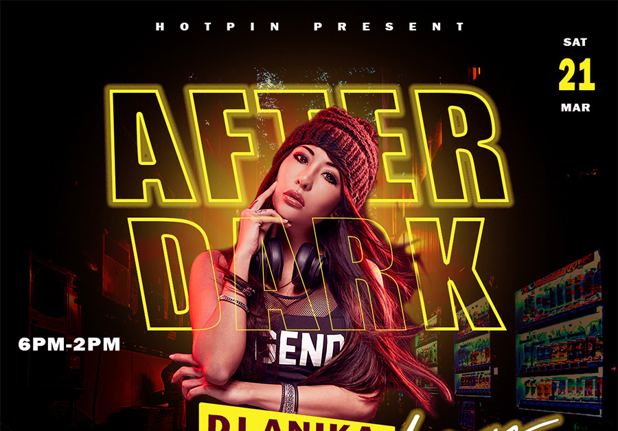 DJ Night Club Party Flyer for any club event.