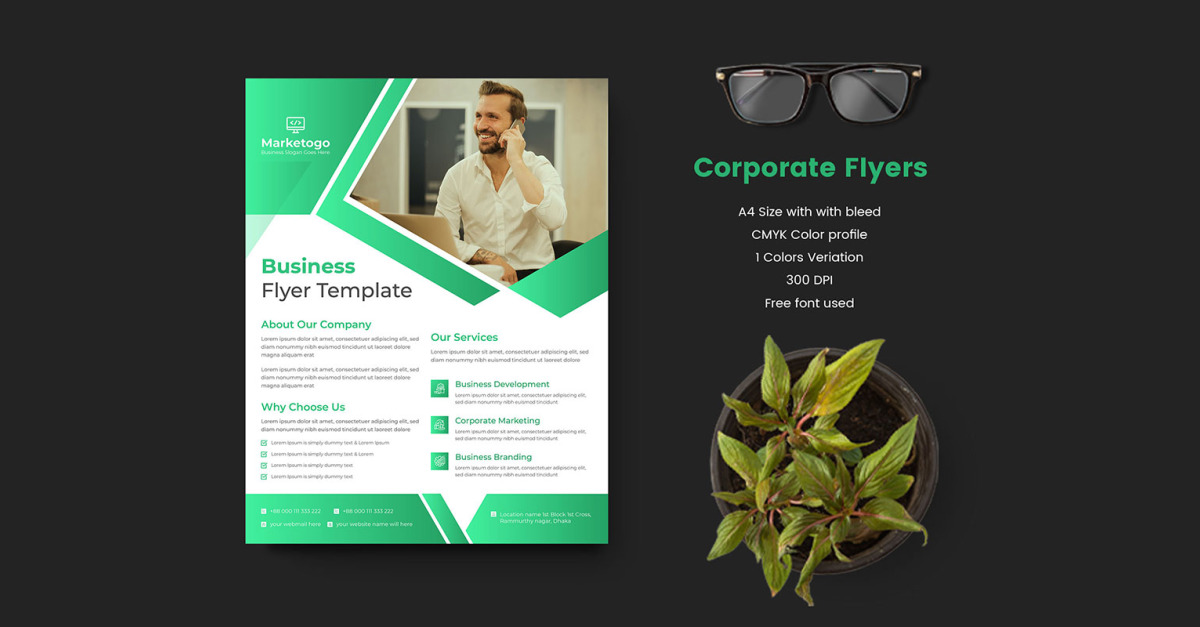 Flyer Poster Template for corporate business healthcare Service ...