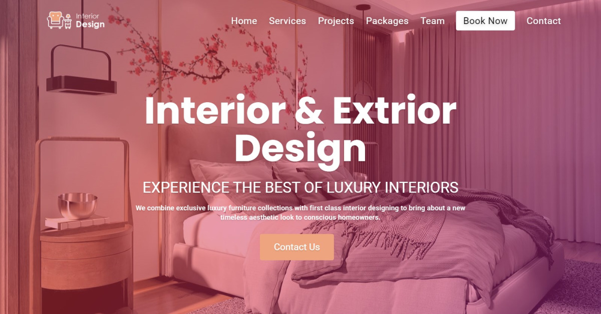 Intex - Interior & Exterior Design Studio Website Template