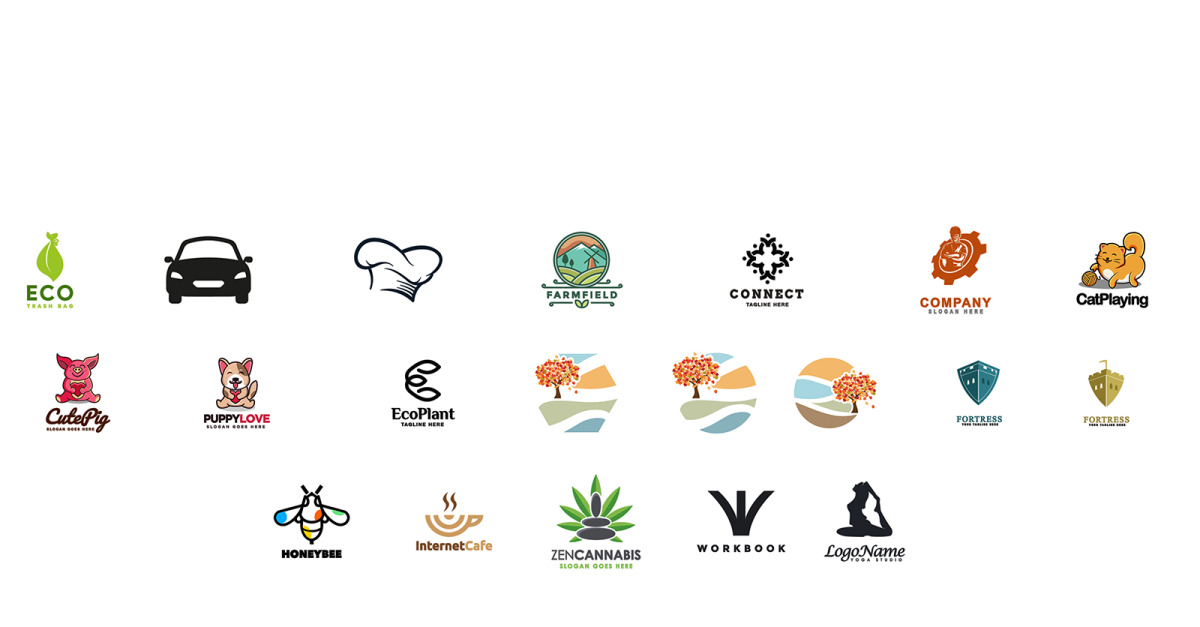 Logo Méga Pack Vol.02 Illustration #354732 - TemplateMonster