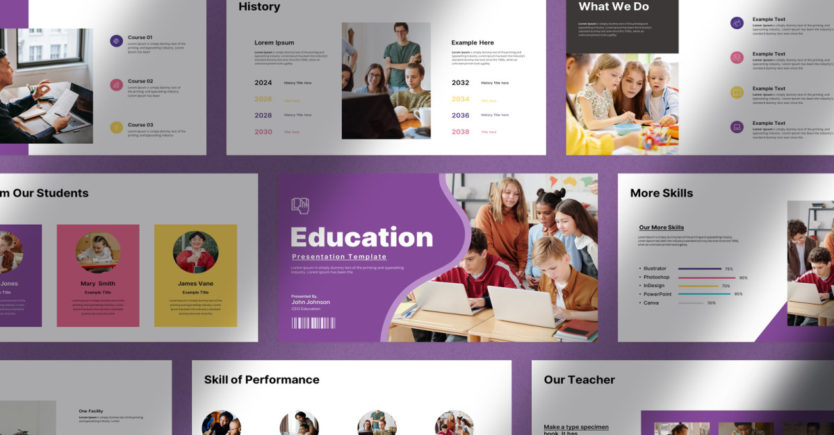 Minimal Education Powerpoint Presentation Template