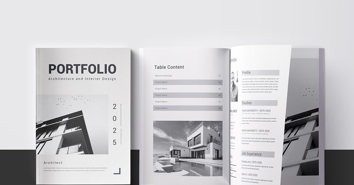 Modern Portfolio Template Layout Design - TemplateMonster
