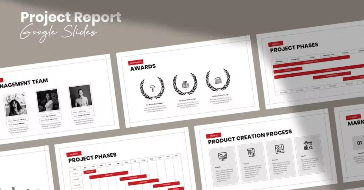 Project Report Template Google Slides - TemplateMonster