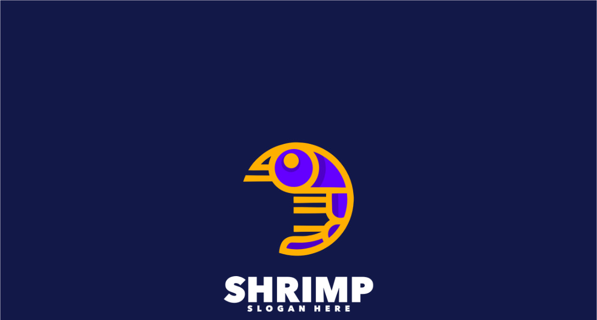 Śliczne logo symbolu linii krewetek #354727 - TemplateMonster