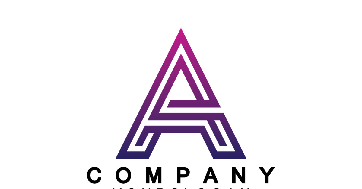 A Letter initial name logo vector v34 - TemplateMonster