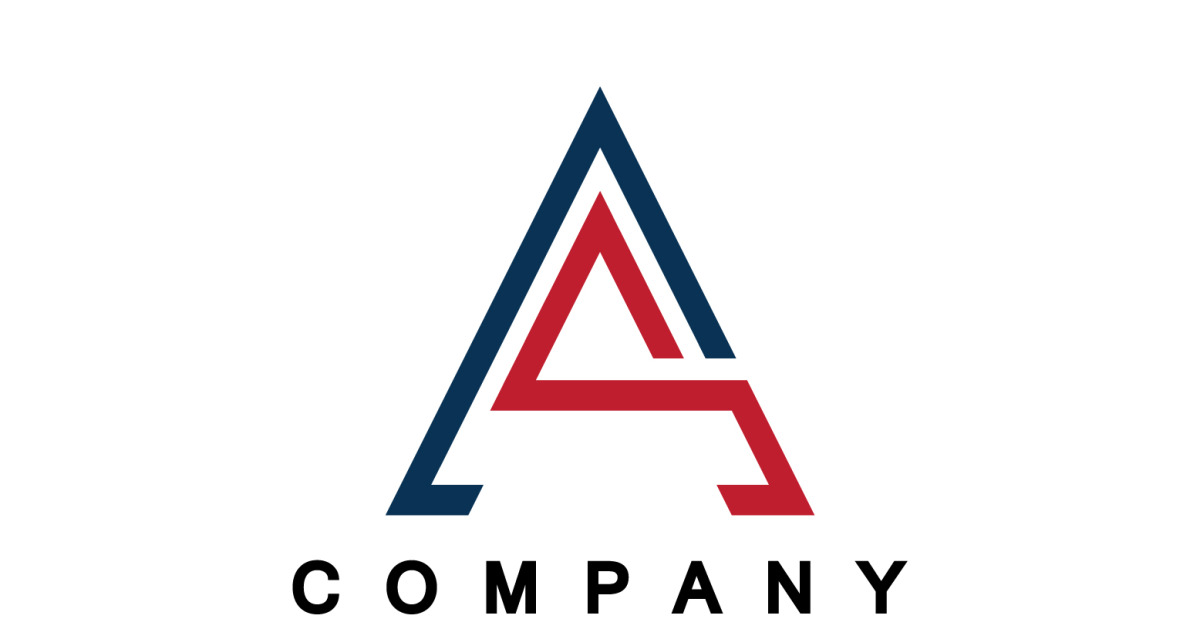 A Letter initial name logo vector v7 - TemplateMonster