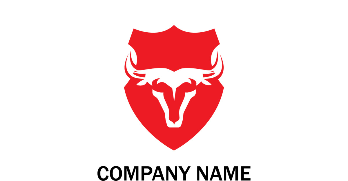 Animal Bull head icon logo vector v28 - TemplateMonster