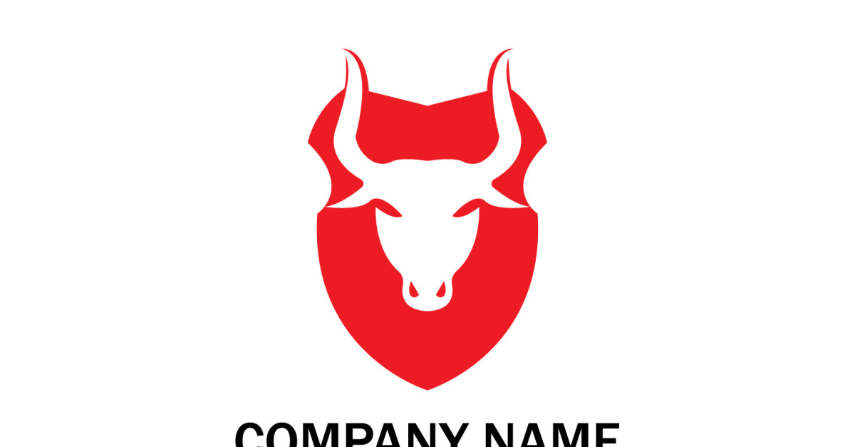 Animal Bull head icon logo vector v36 - TemplateMonster