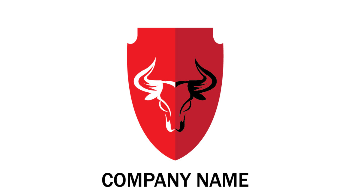 Wektor logo głowy byka zwierzęcego v16 - TemplateMonster