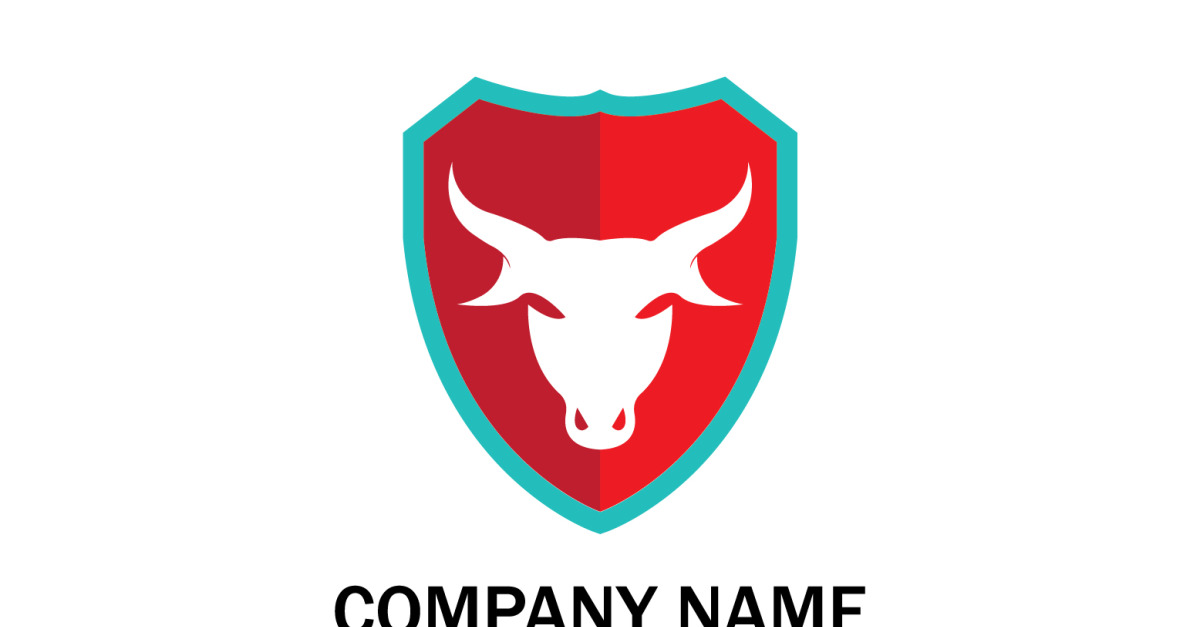 Wektor logo głowy byka zwierzęcego v33 - TemplateMonster
