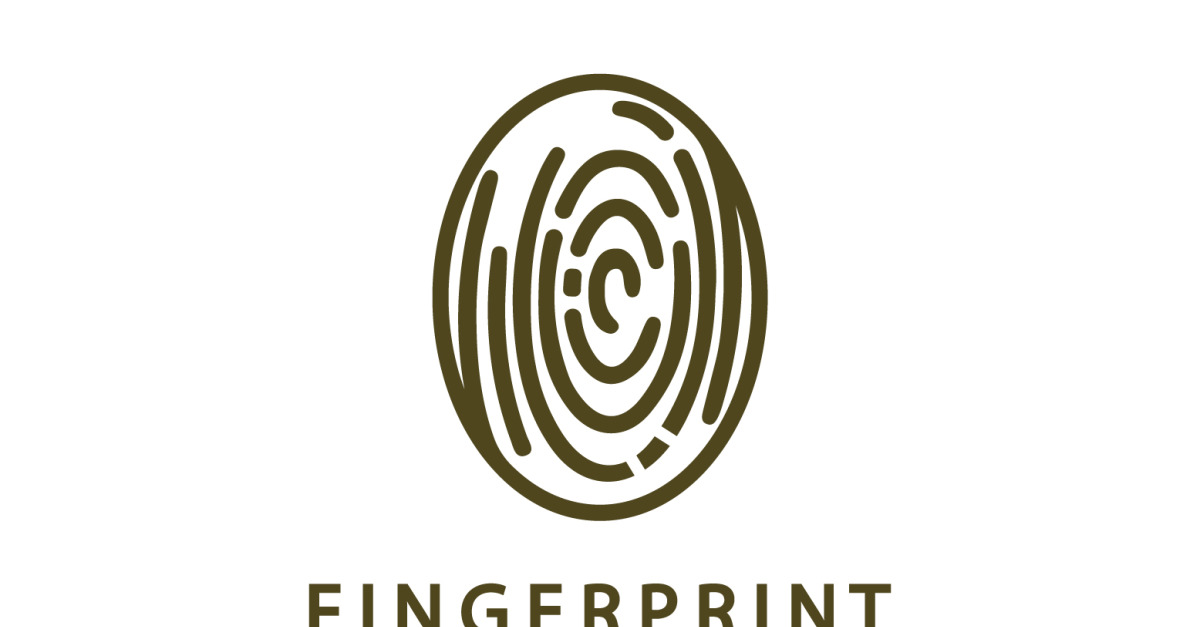 Fingerprint security lock logo vector v7 - TemplateMonster