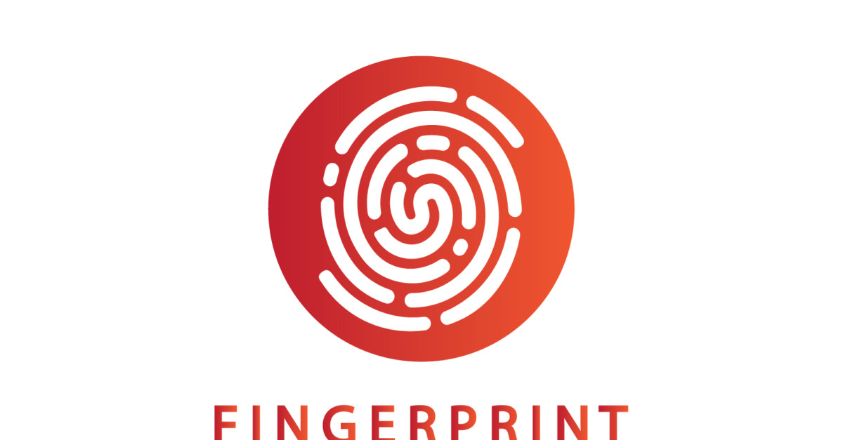 Parmak izi güvenlik kilidi logo vektörü v14 - TemplateMonster
