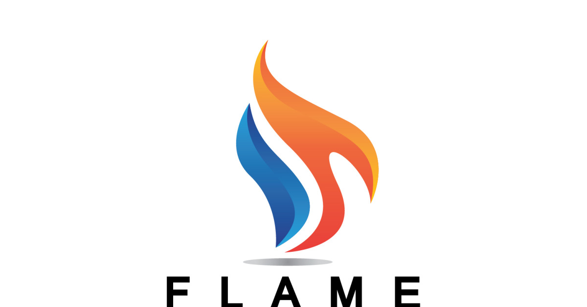 Sıcak yanan ateş alev logo vektör v14 - TemplateMonster