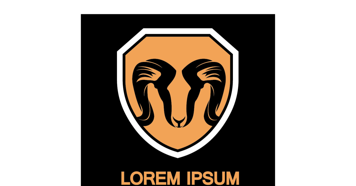 Head Goat vektor logotyp ikon v28 #355043 - TemplateMonster