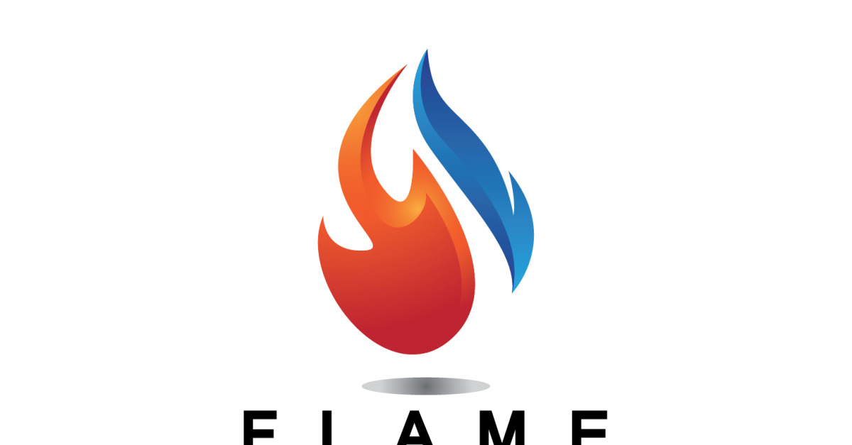 Hot burning fire flame logo vector v36 - TemplateMonster