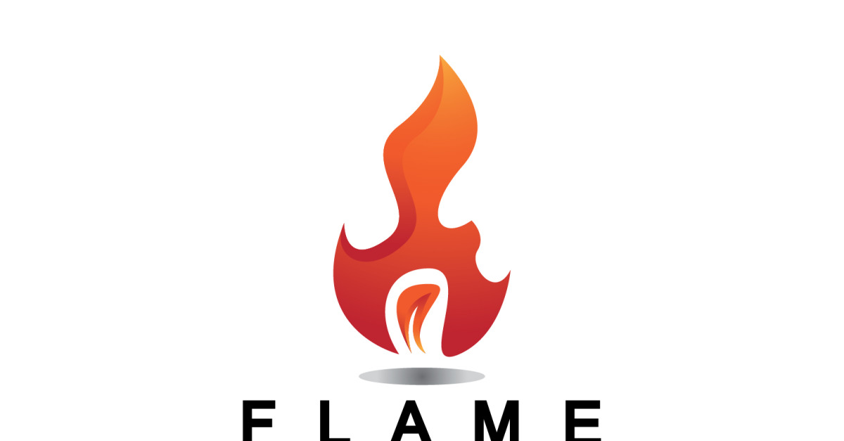 Hot burning fire flame logo vector v44 - TemplateMonster
