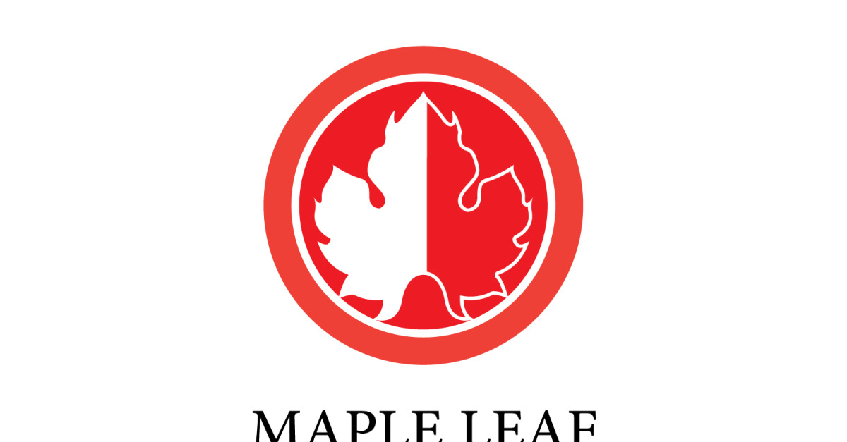 Leaf Mapple vector logo icon v22 #355075 - TemplateMonster