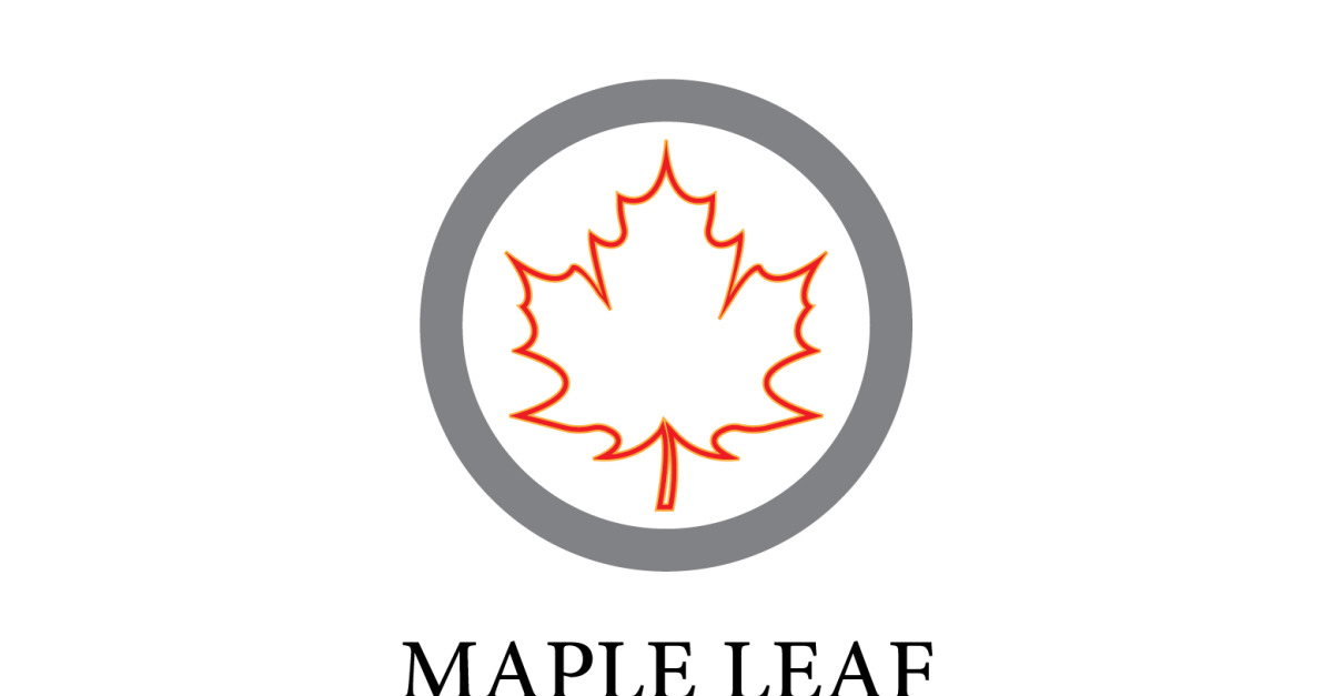 Leaf Mapple vector logo icon v25 #355072 - TemplateMonster