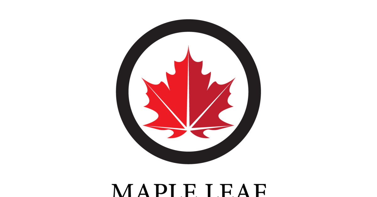 Leaf Mapple vector logo icon v30 #355079 - TemplateMonster