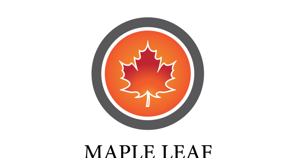 Leaf Mapple vector logo icon v39 #355090 - TemplateMonster