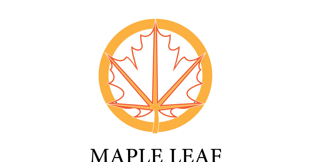 Leaf Mapple vector logo icon v40 #355093 - TemplateMonster