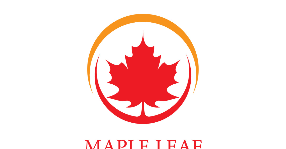 Leaf Mapple vector logo icon v45 #355098 - TemplateMonster