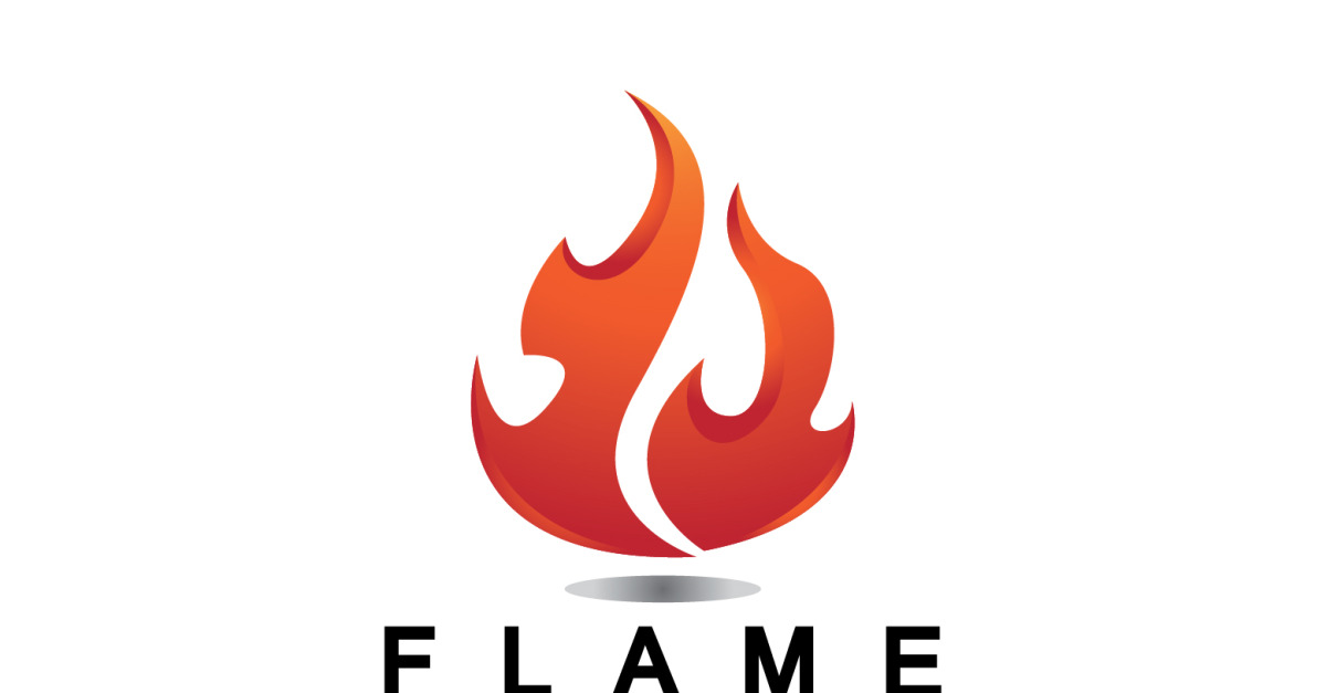 Vecteur de logo de flamme de feu brûlant chaud v42