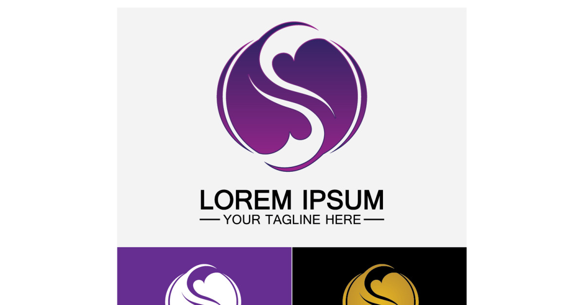 S initial name letter logo icon v41 #355233 - TemplateMonster