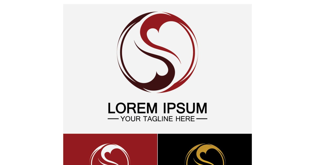 S initial name letter logo icon v43 #355235 - TemplateMonster