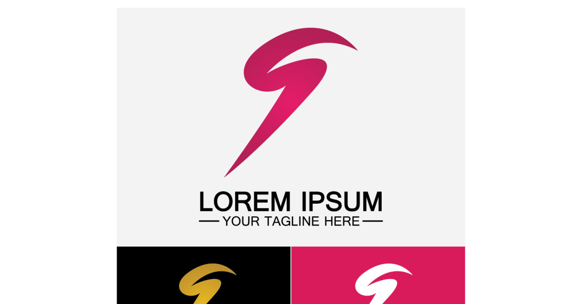 S initial name letter logo icon v46 #355242 - TemplateMonster