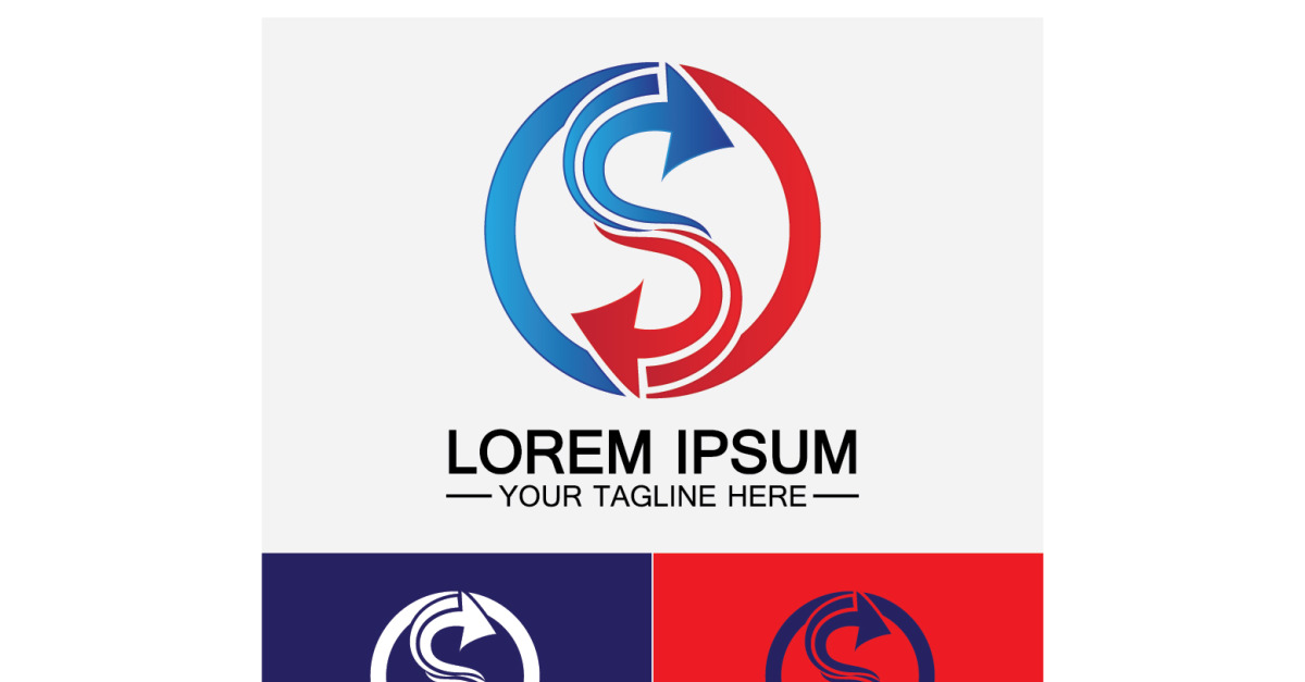 S initial name letter logo icon v51 #355244 - TemplateMonster