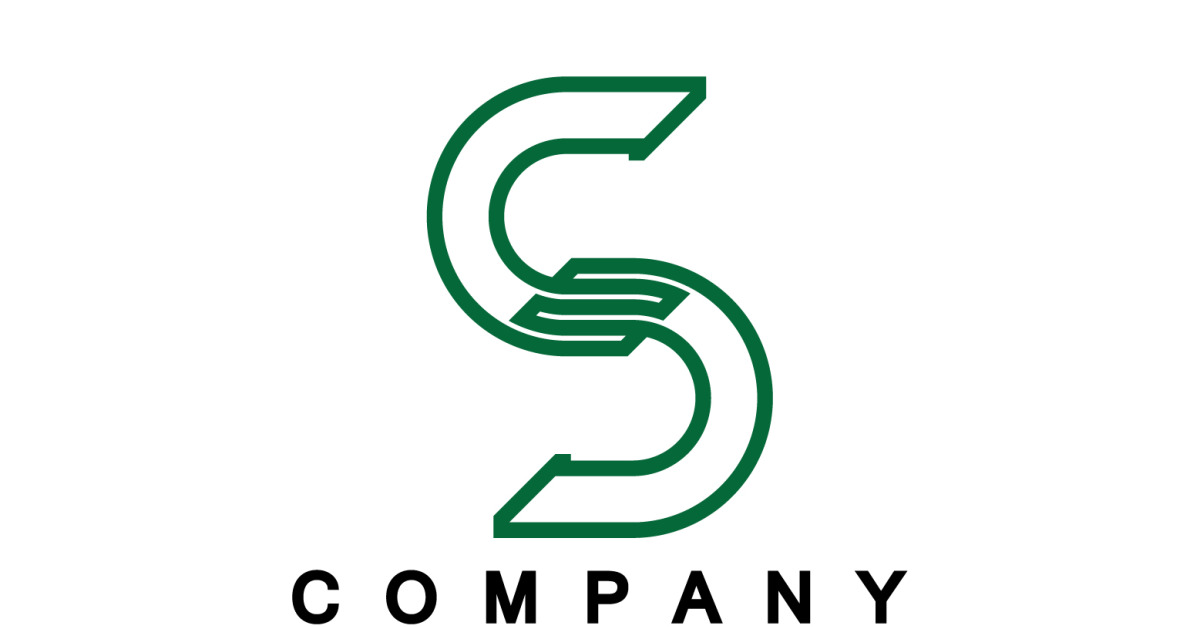 S initial name letter logo icon v8 #355200 - TemplateMonster