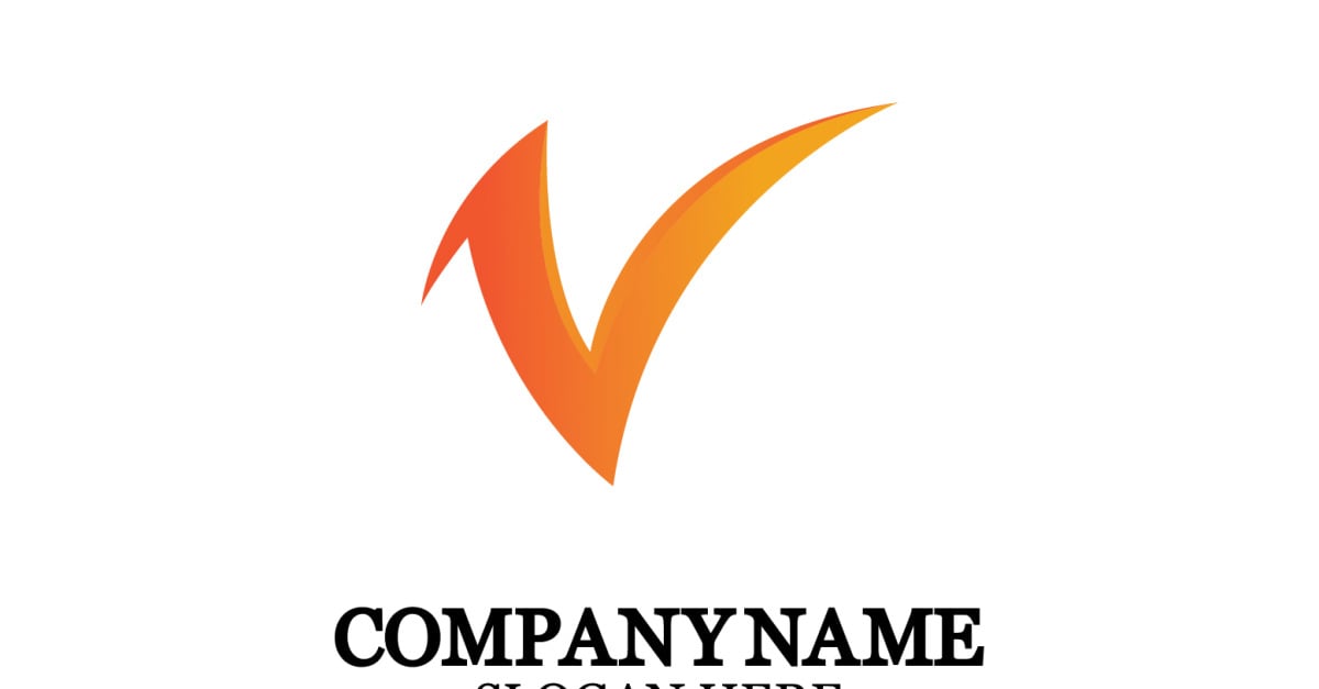 V initial name letter logo template v4 - TemplateMonster
