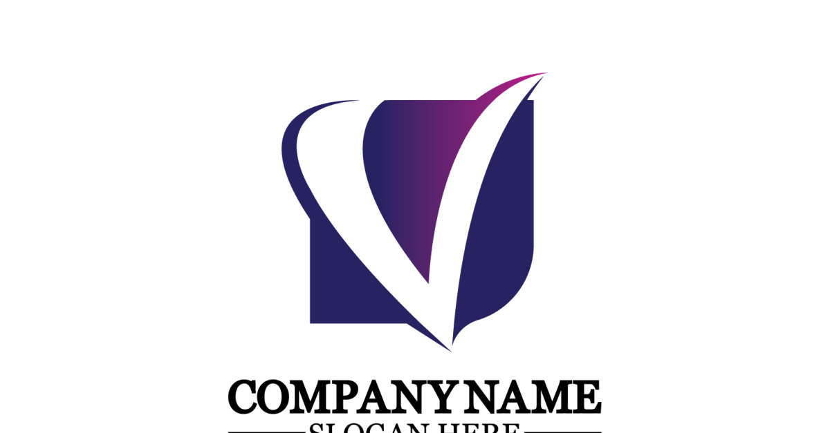V initial name letter logo template v32 - TemplateMonster