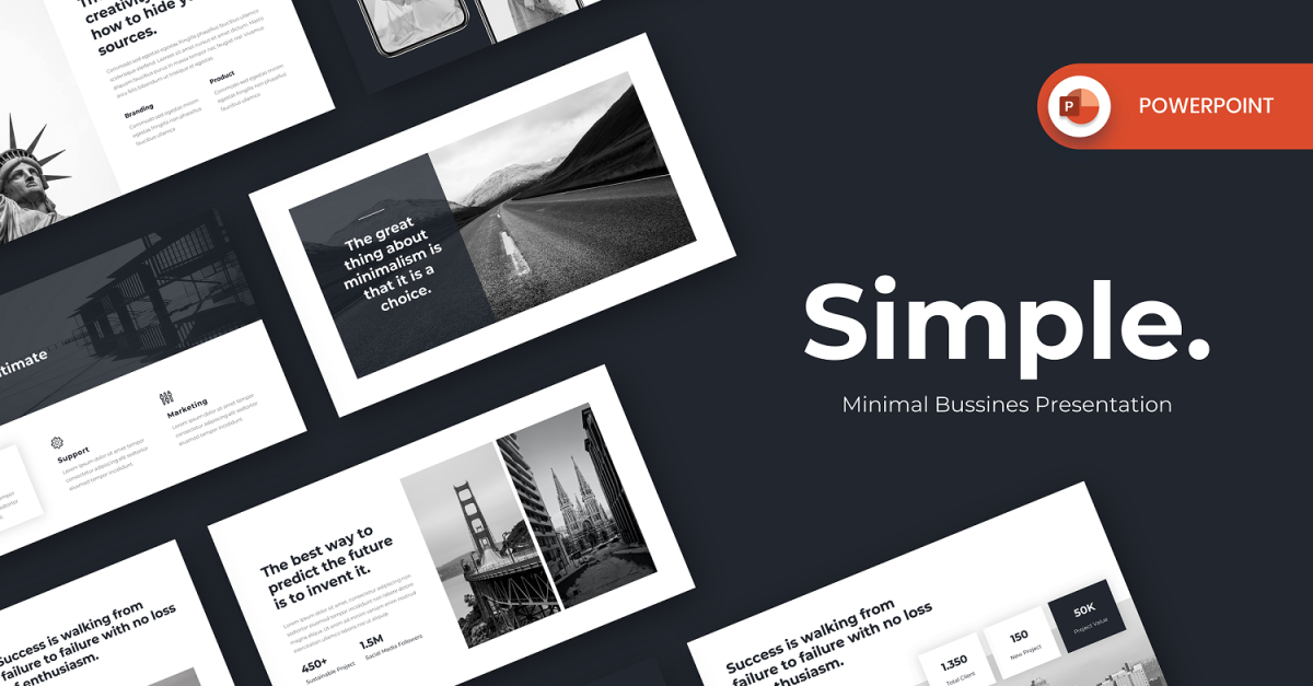 Basit - Minimal PowerPoint Şablonu #355521 - TemplateMonster