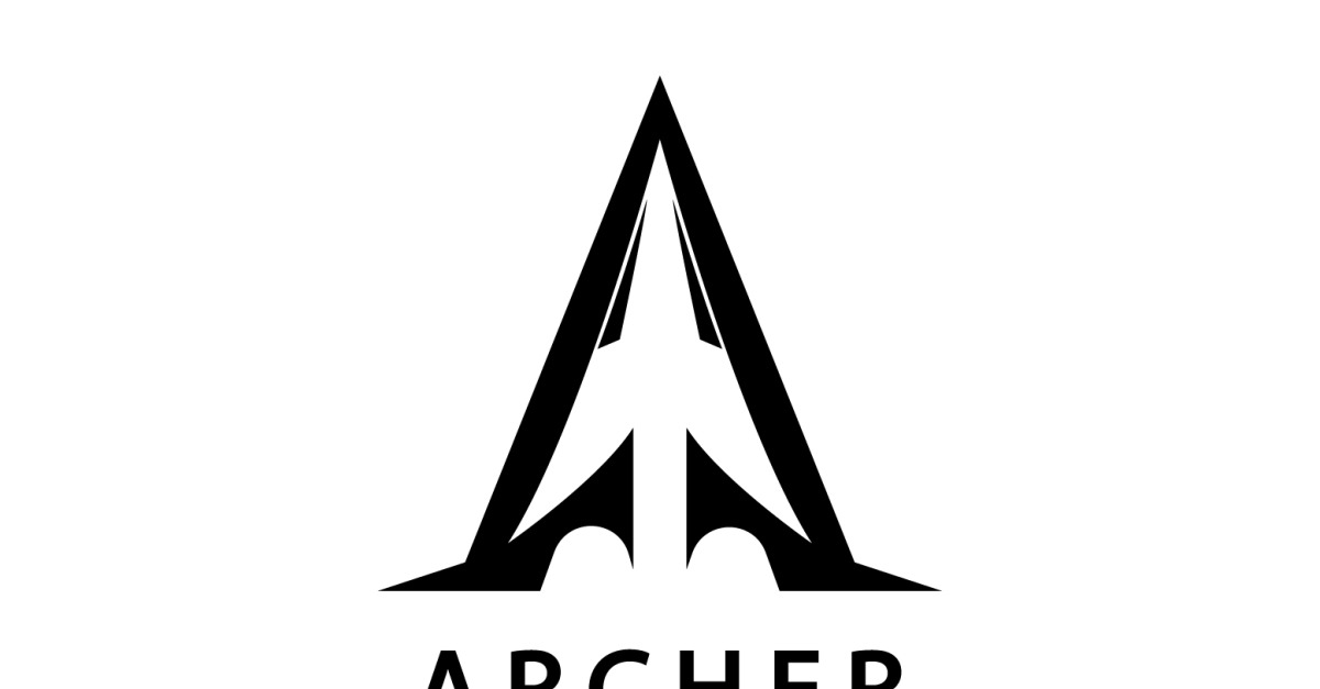 Logo du modèle d'icône de lance d'archer v12