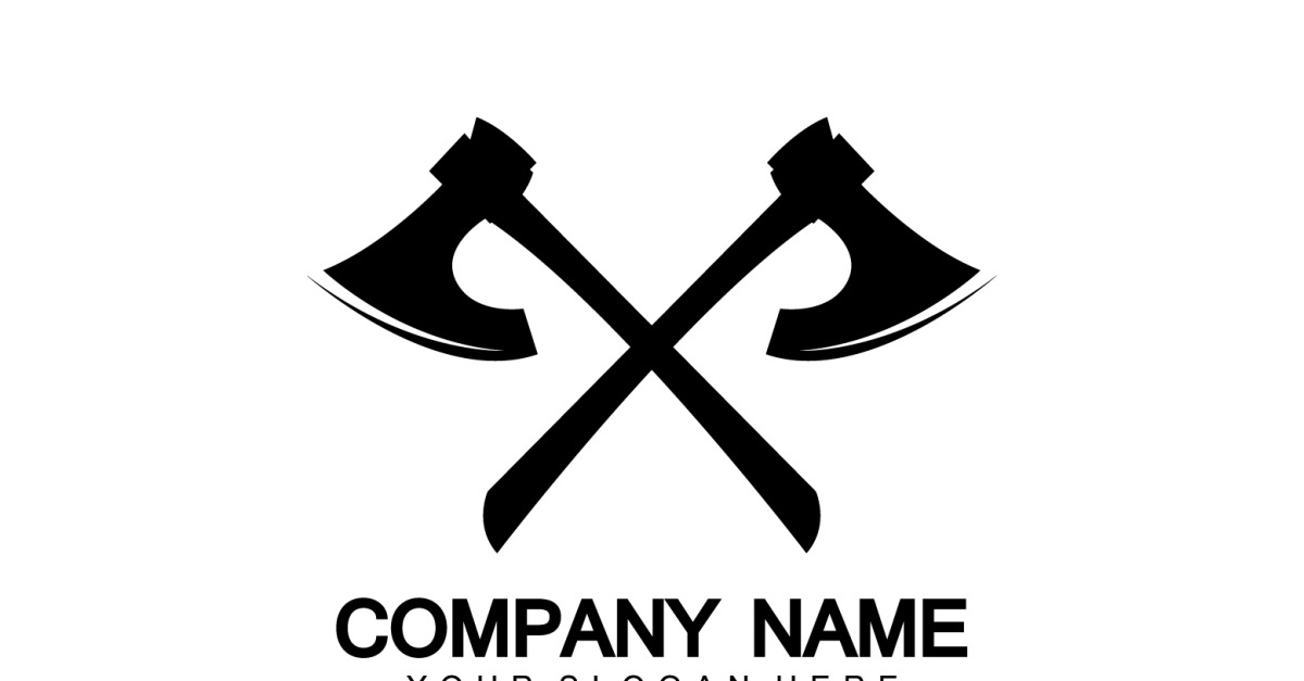 Modèle dicône de hache logo vectoriel v13