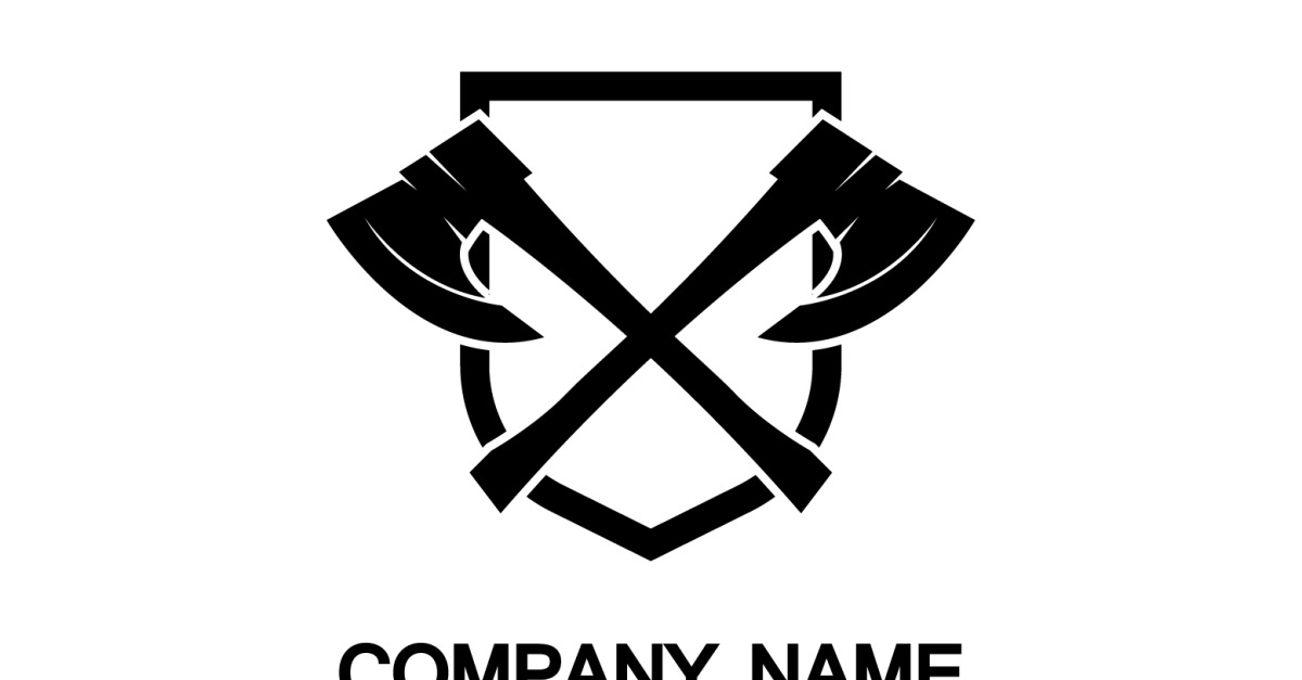 Modèle d'icône de hache logo vectoriel v18