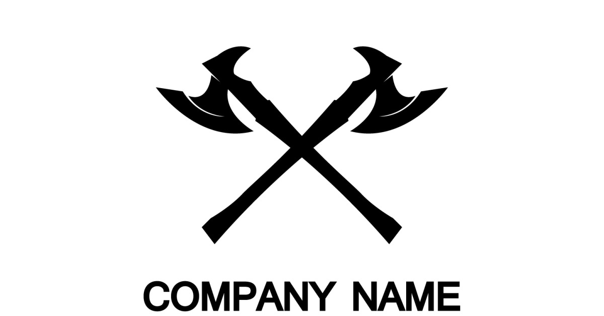 Modèle dicône de hache logo vectoriel v5