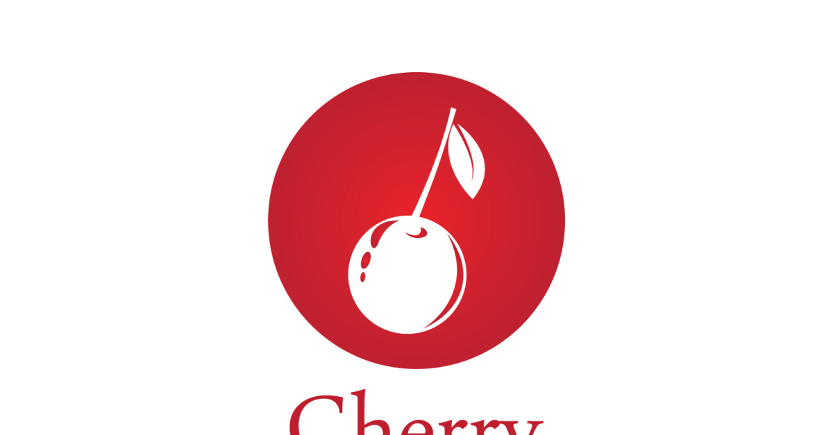 Chery fruits logo icon vector v19 #355783 - TemplateMonster
