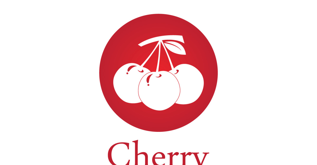 Chery fruits logo icon vector v23 #355791 - TemplateMonster
