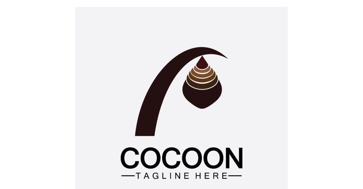 Cocon papillon logo icône vecteur v1 - TemplateMonster